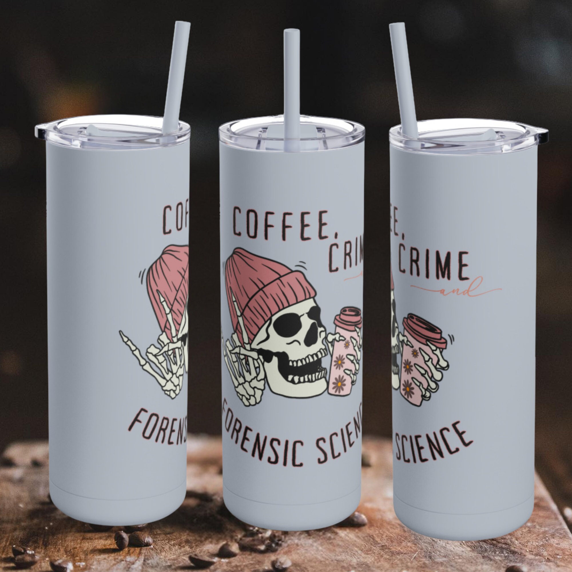 Forensic Science 20oz Skinny Matte Tumbler Gift for Coffee Loving Grad ...
