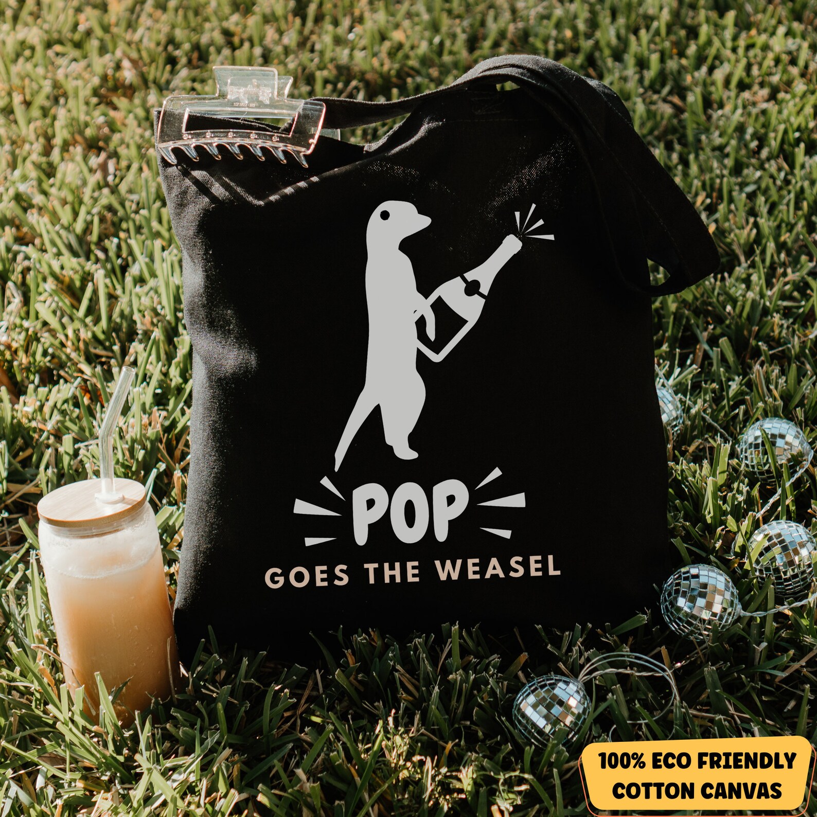 Funny Weasel Premium Canvas Tote Bag Gifts for Weasel Lover Cheeky Crying Weasel Screeching ...