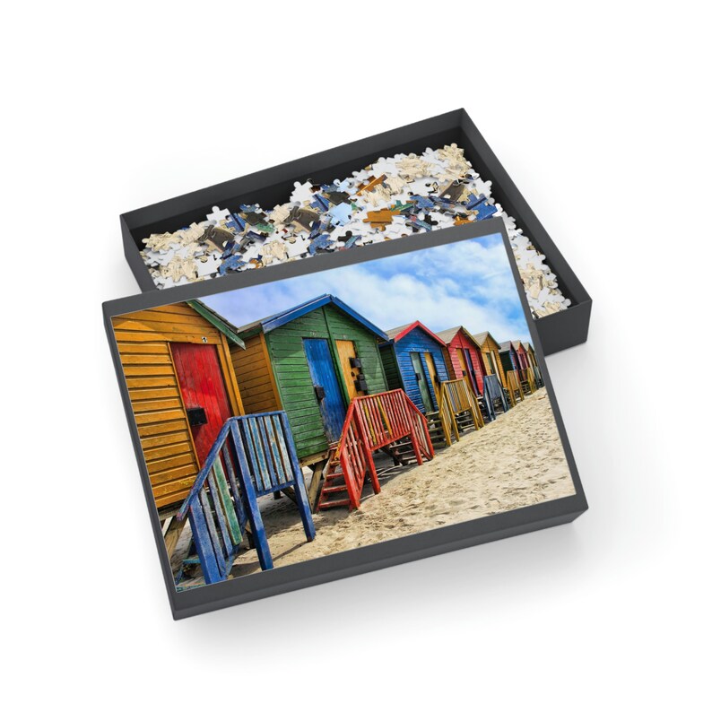 Colorful Beach Cabins Jigsaw Puzzle ( 1000 Pieces) - Etsy