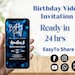 Birthday Party Invitation, Mobile Birthday Invite, Personalized ...
