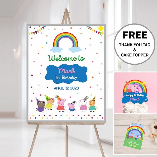 Peppa Pig Tags - Etsy