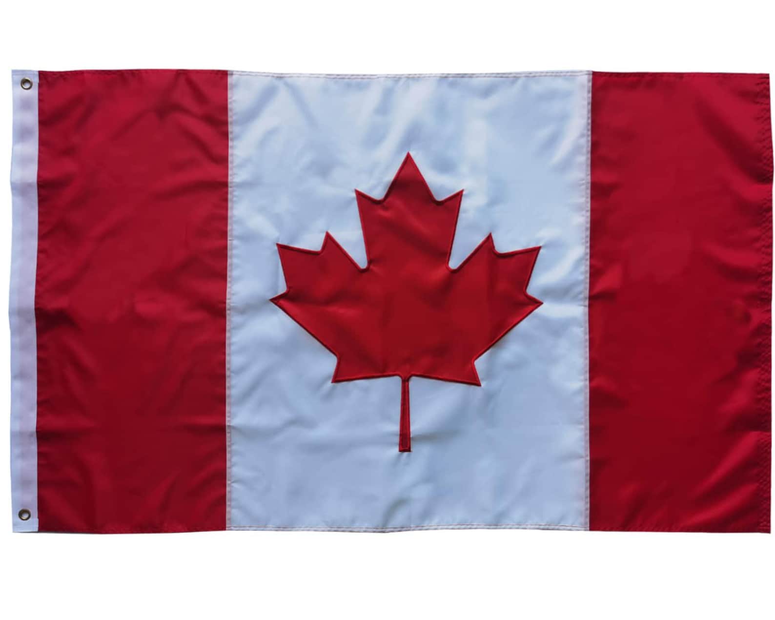 Embroidered Canada Flag 3x5 Feet and 12x18 Inch Outdoor Double Sided ...