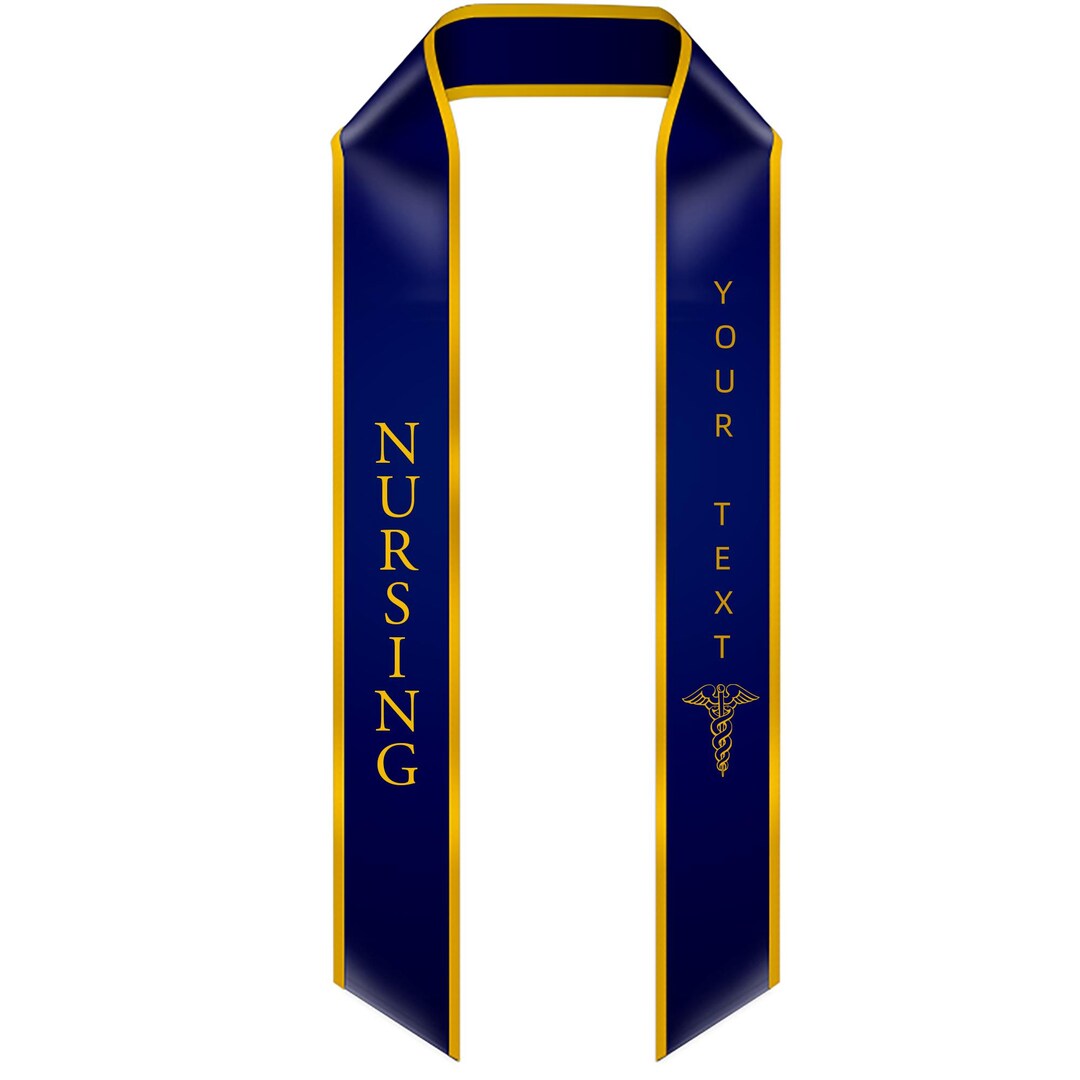 Embroidered Nursing Graduation Stole for Class of 2025 Medical Logo 5 ...