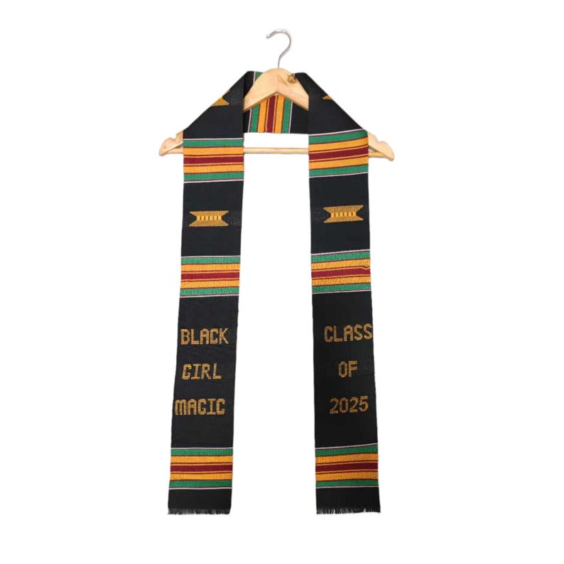 Kente Graduation Stoles Black Girl Magic 2025 Kente Stole - Etsy