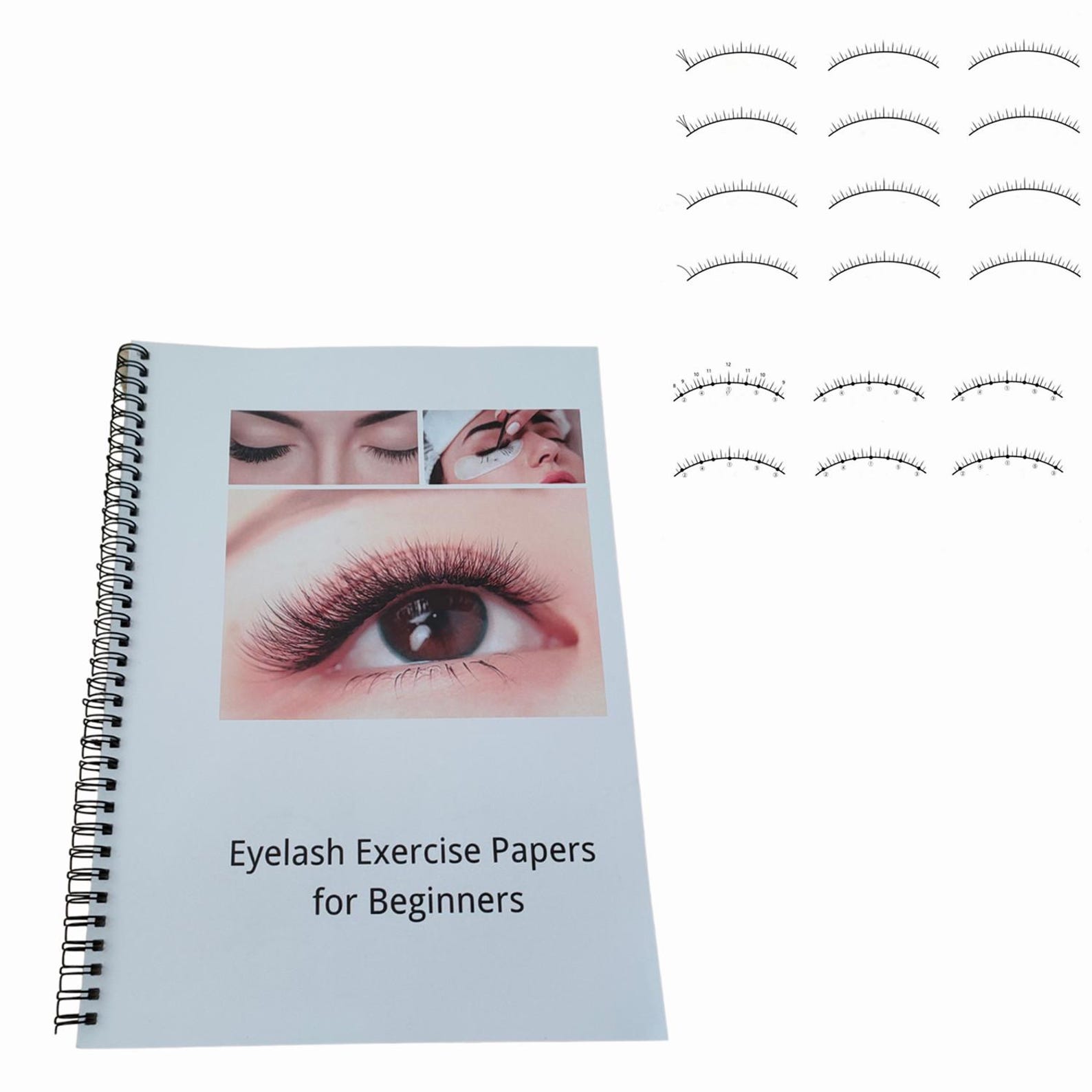 Lashes Training Exercise Papers for Beginners Professional Eyelash ...