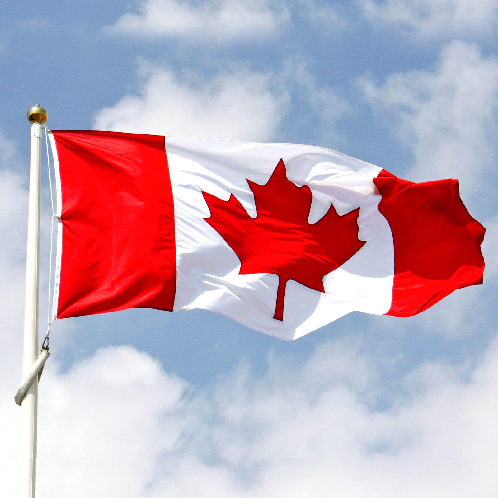 Embroidered Canada Flag 3x5 Feet and 12x18 Inch Outdoor Double Sided ...