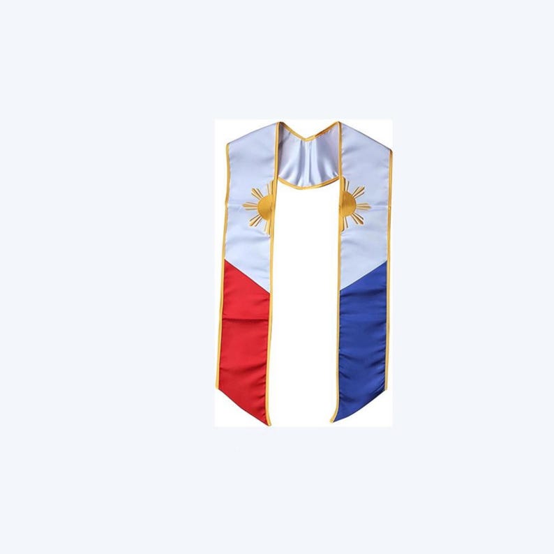 Filipino Embroidered Sash With National Flag Trim Philippines ...
