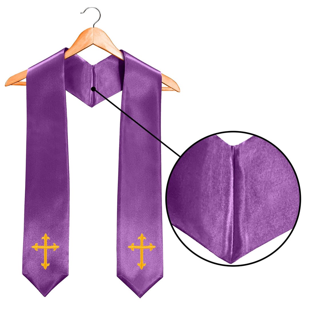 Choir Stole With Crosses Embroidery for Church Religious Stoles - Etsy