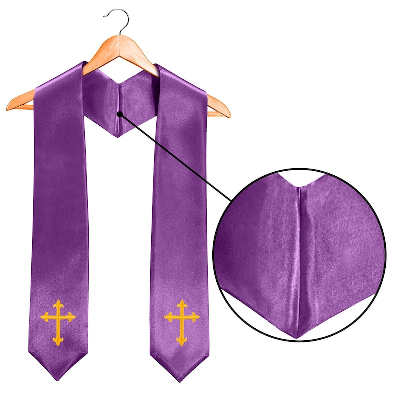Choir Stole With Crosses Embroidery for Church Religious Stoles - Etsy