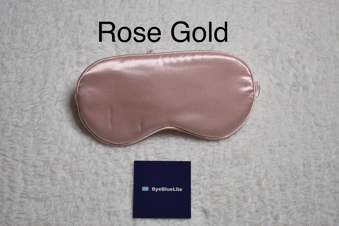 Silk Sleep Mask Rose Gold Color by Byebluelite - Etsy