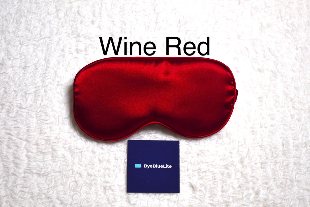 Silk Sleep Mask Wine Red Color by Byebluelite - Etsy