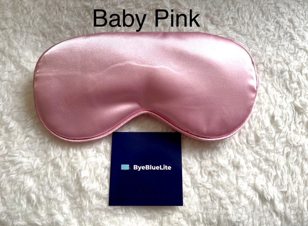 Silk Sleep Mask Baby Pink Color by Byebluelite - Etsy