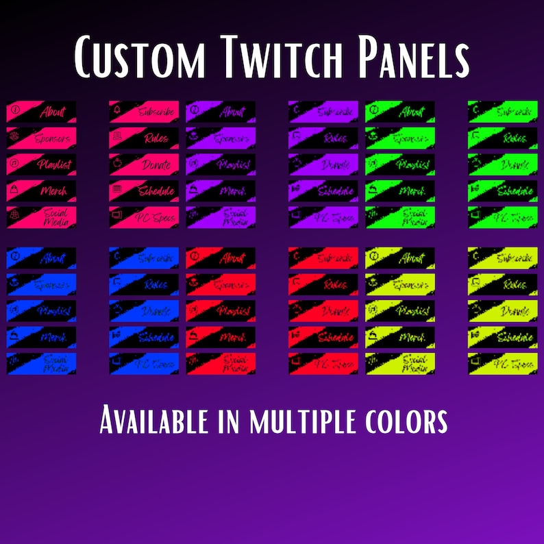 Custom Twitch Panels - Etsy