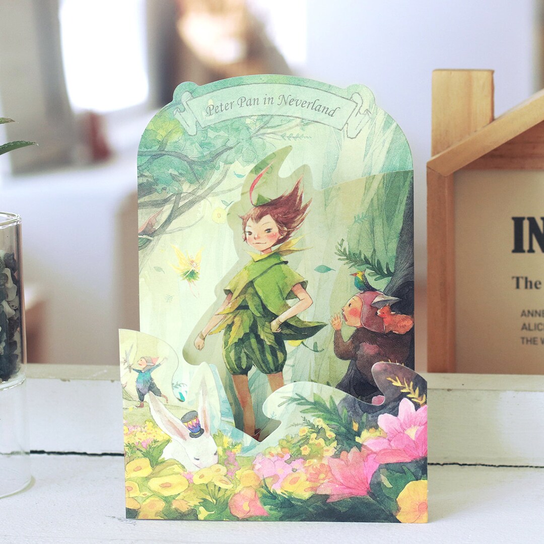 Peter Pan Standing Card Green - Etsy