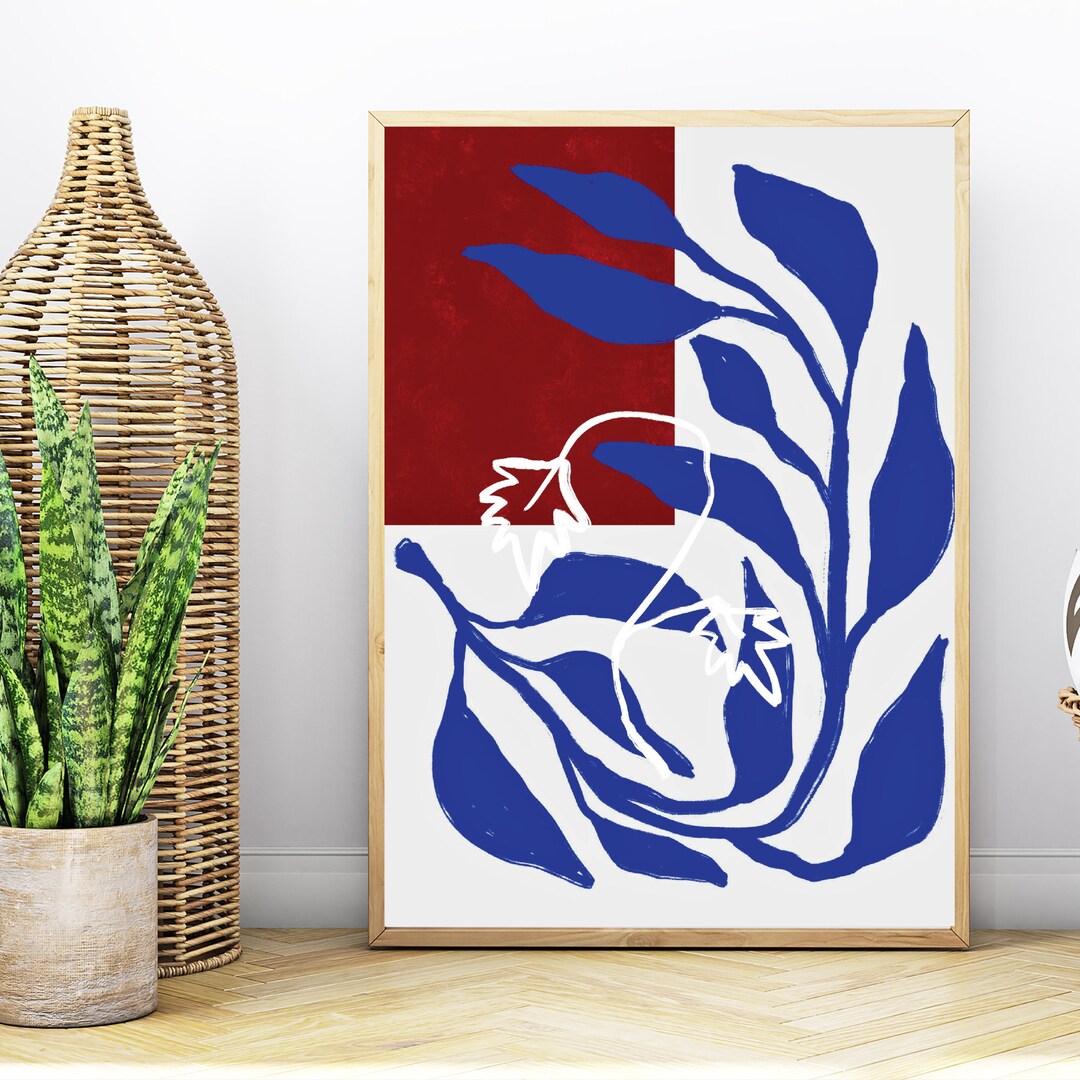 Matisse Inspired Botanicals Abstract Line Art Digital Print - Etsy