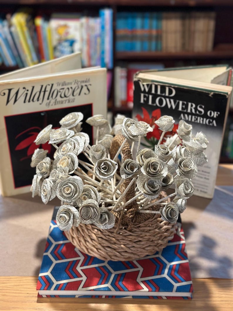 Dictionary Roses - Etsy
