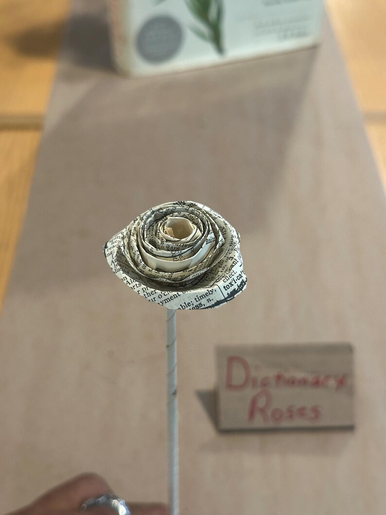 Handcrafted Dictionary Paper Roses, Everlasting Blooms - Etsy