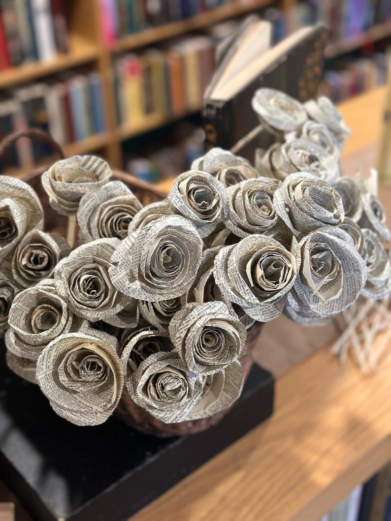 Dictionary Roses - Etsy