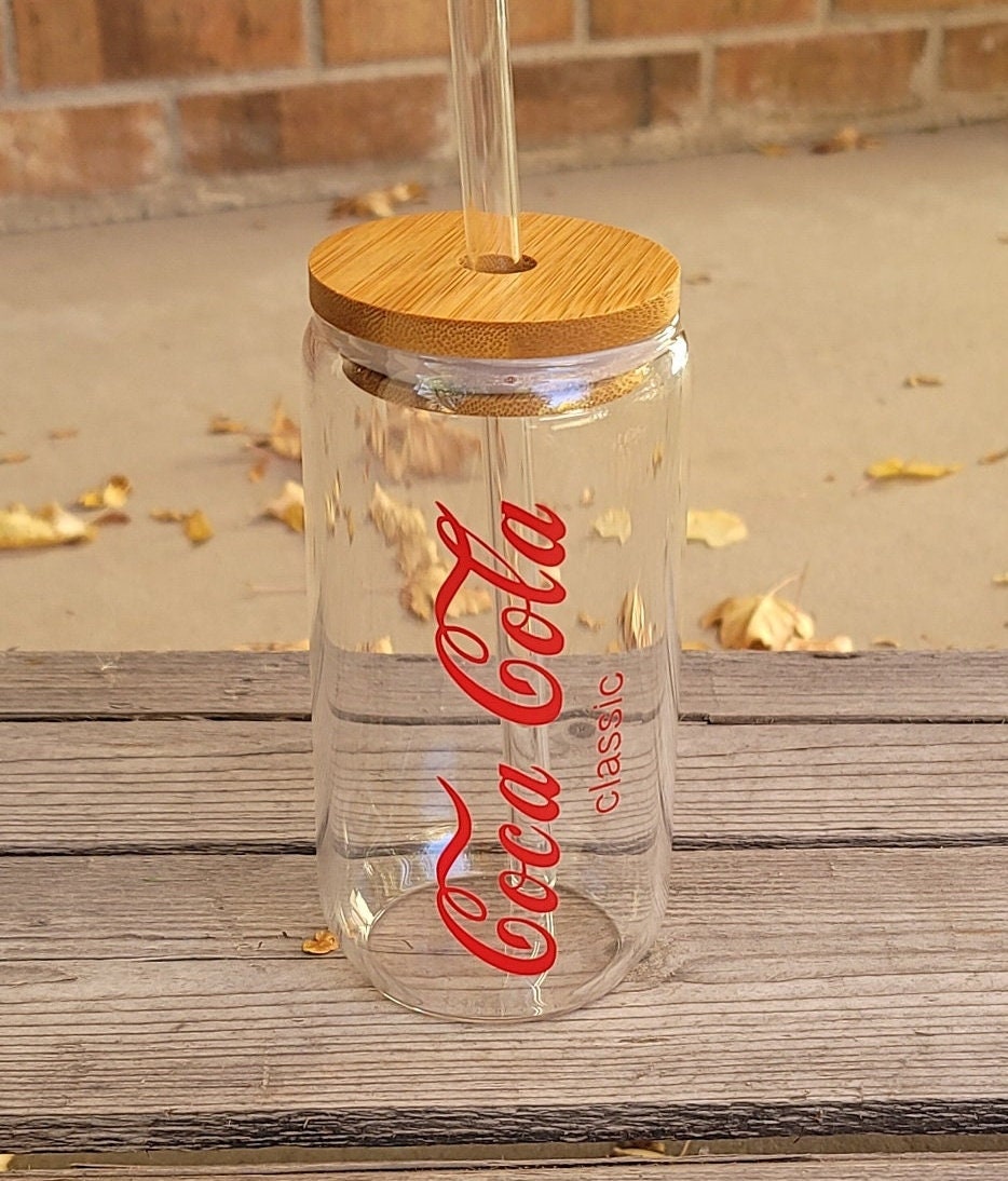 Coca Cola Can Shaped Glass Etsy
