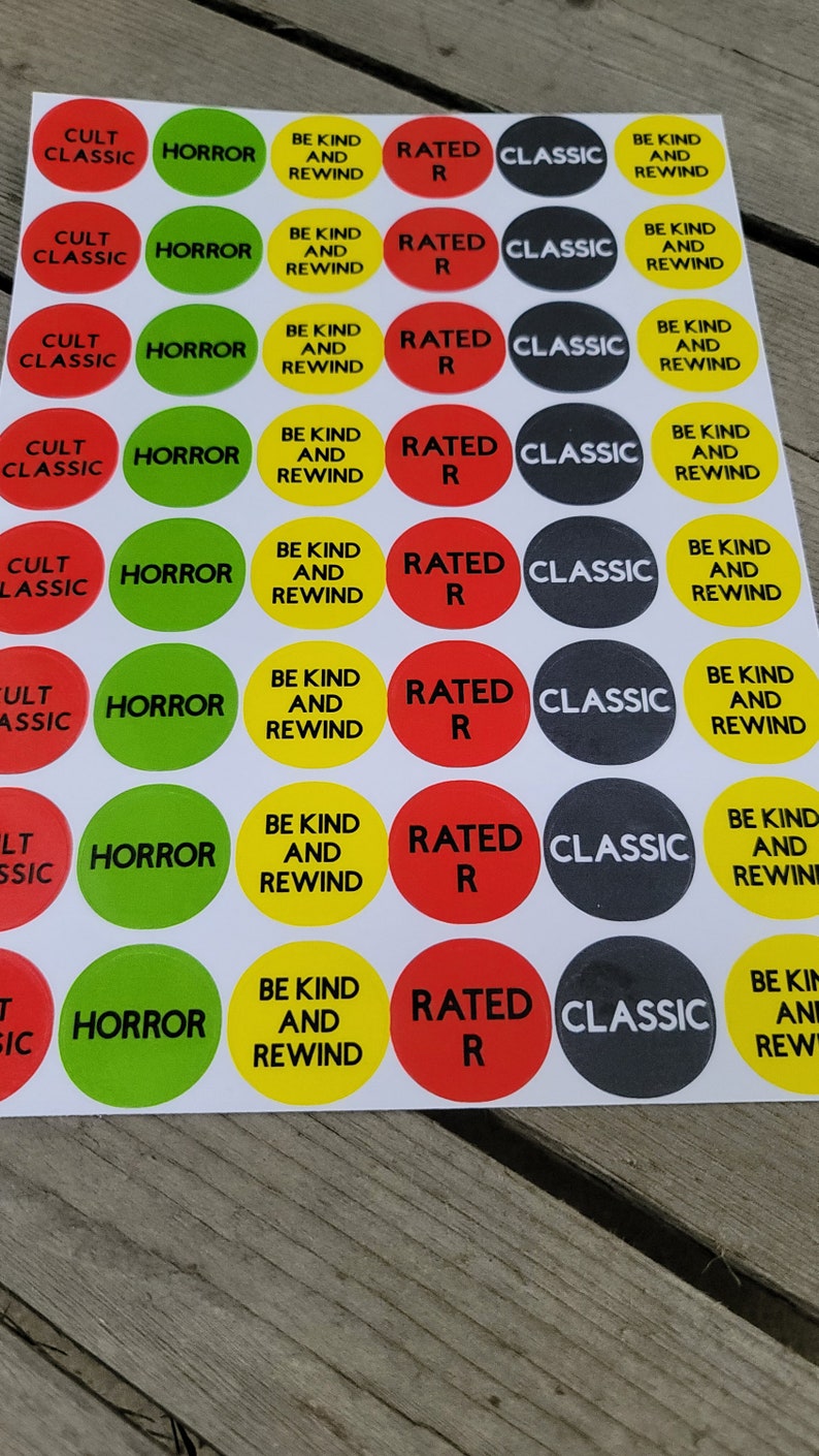 VHS Die Cut Stickers - Etsy