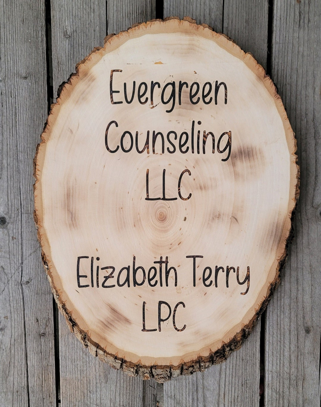 Wood Burnt Sign I Personalized I 9 by 11 I Wood Slab Decor - Etsy