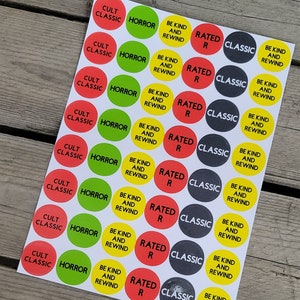 VHS Die Cut Stickers - Etsy