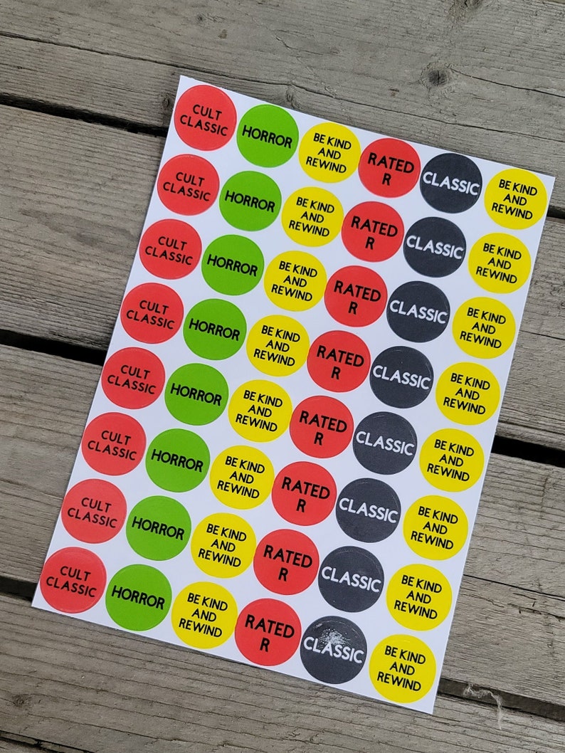 VHS Die Cut Stickers - Etsy