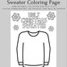 Ugly Christmas Sweater Coloring Page (digital Download) - Etsy