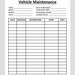 Vehicle Maintenance Log. Car, SUV, Truck Maintenance Sheet. Vehicle ...