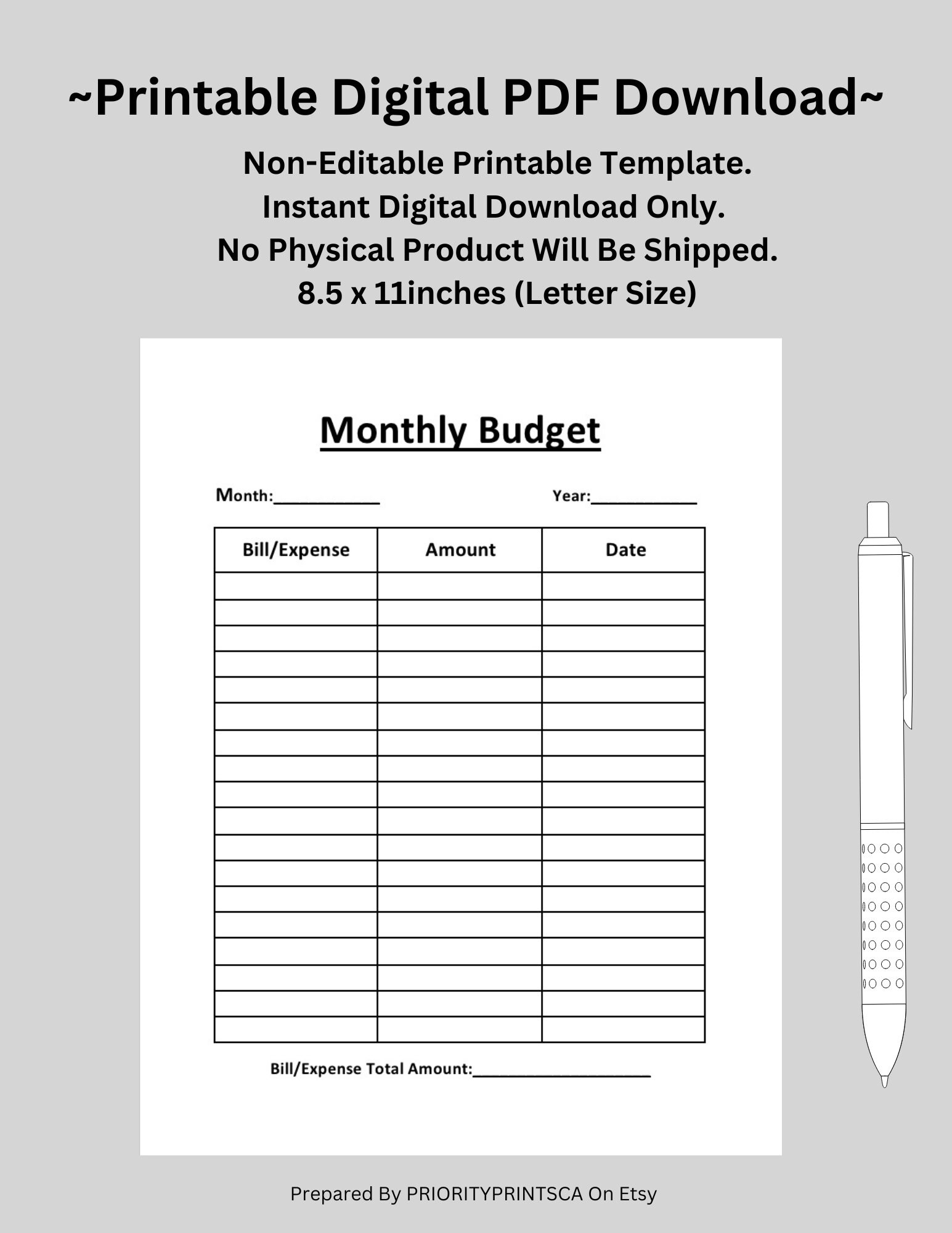 Monthly Budget Template. Personal Expenses. Personal Finances ...