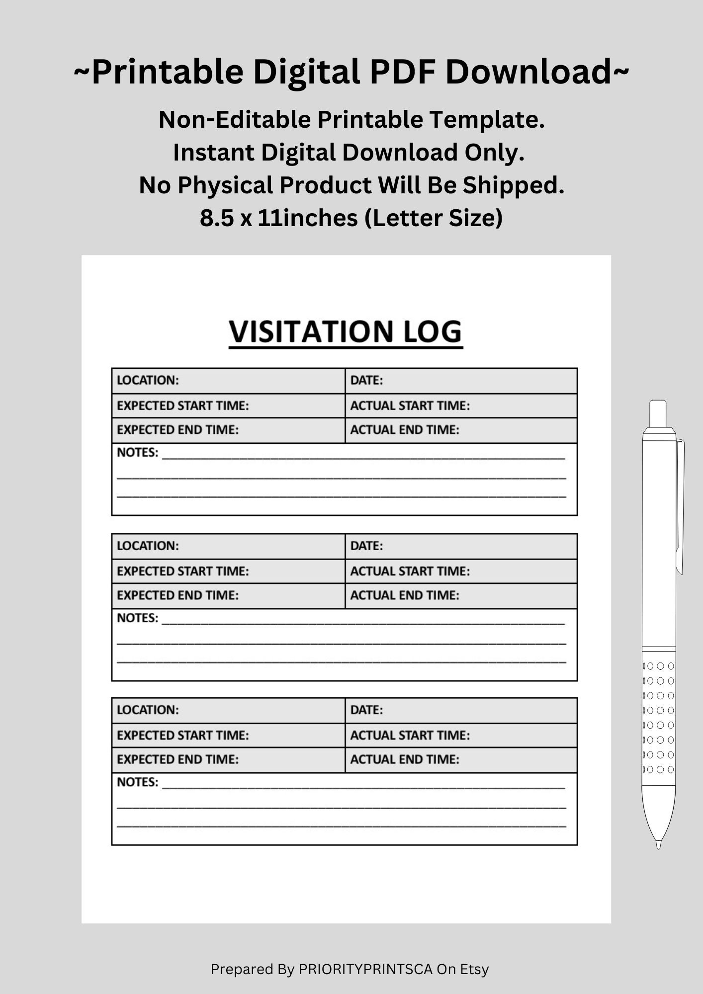 Visitation Log. Custody Log, Time Sharing Visitation Sheet. Parental ... Visitation Log. Custody Log, Time Sharing Visitation Sheet. Parental ...