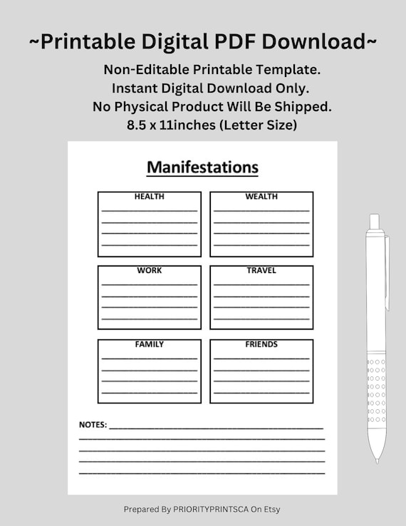 Travel Manifest Template