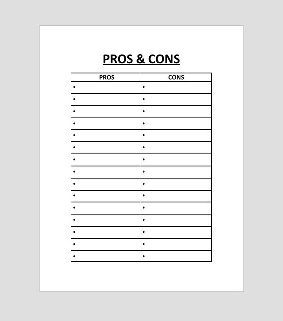 Pros And Cons Relationship Worksheet Relationship Worksheets