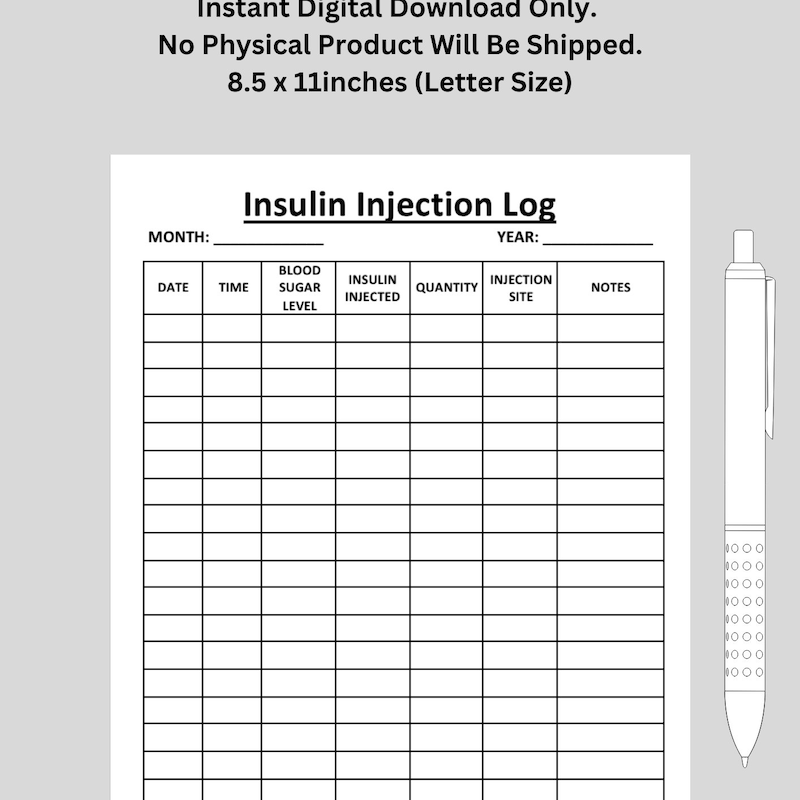 Insulin Printables - Etsy