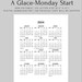 2024 Calendar Sunday and Monday Start | at A Glance Calendar ...