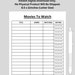 Movies to Watch Template, Movie Rating Chart (digital Download) - Etsy