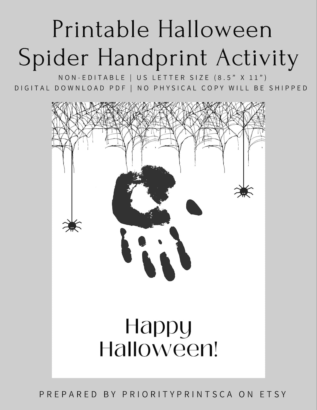 Halloween Handprint Spider Art Activity | for Preschoolers | for ...