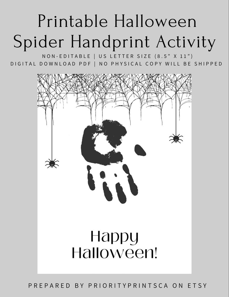 Halloween Handprint Spider Art Activity | for Preschoolers | for ...