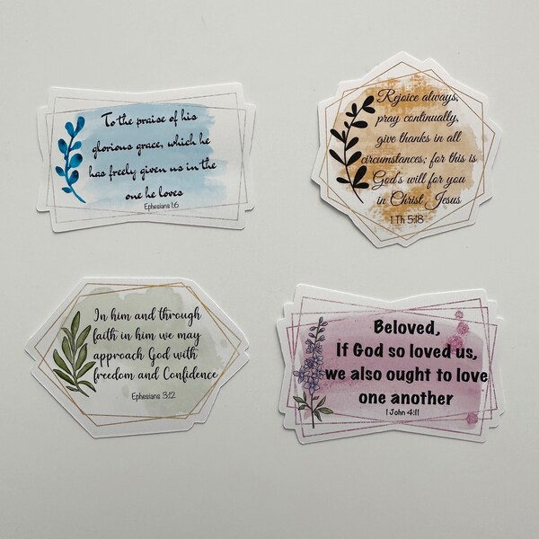 Bible Verse Stickers Printable - Etsy