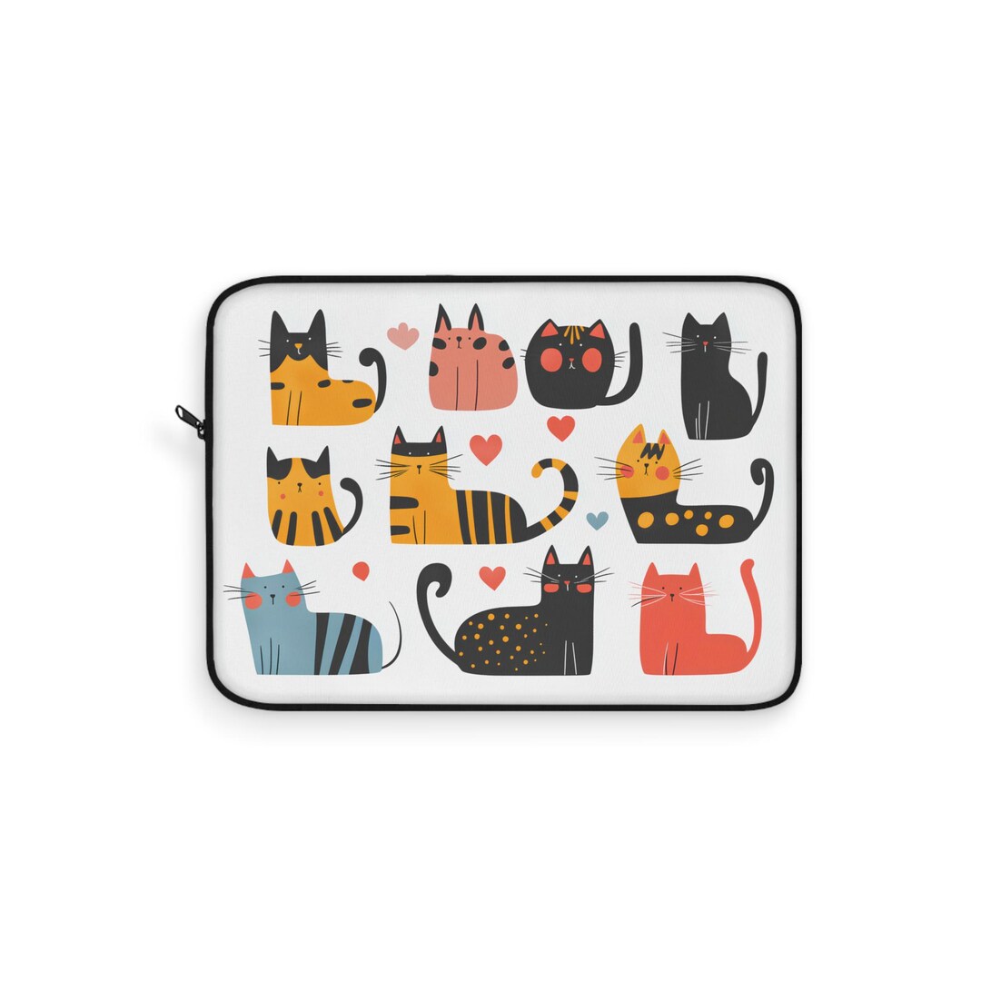 Cats Laptop Sleeve, Kawaii Cat Cover, Cute Kitty Computer Case ...
