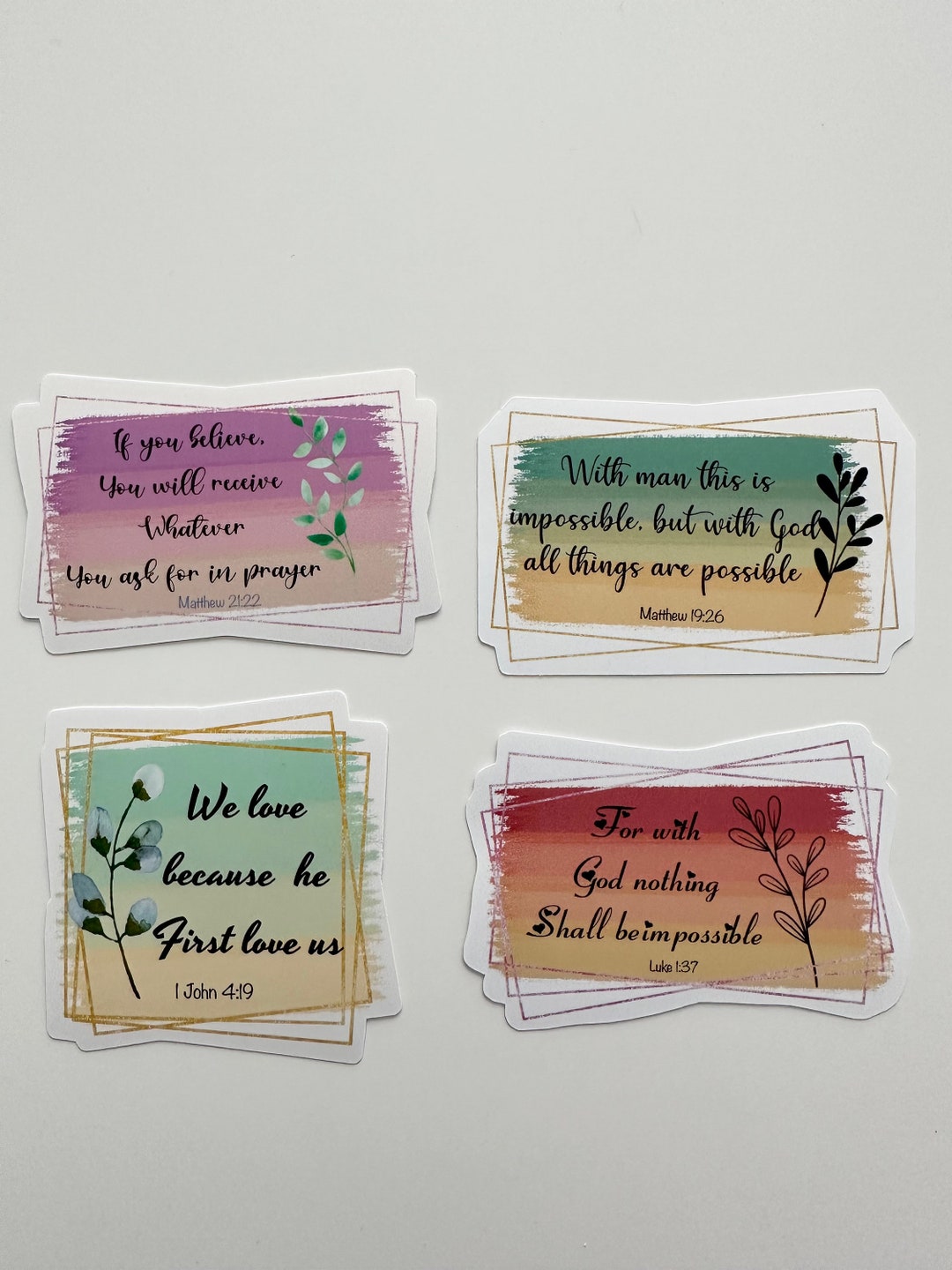 Bible Verse Sticker Set/ Faith, Christian, God, Bible Study Laptop ...