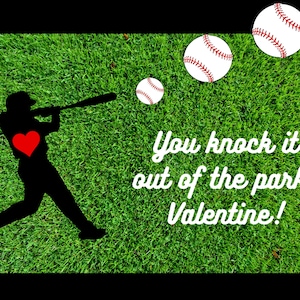 Baseball Valentine Cards, Classroom Valentines Day Printables, Baseball ...