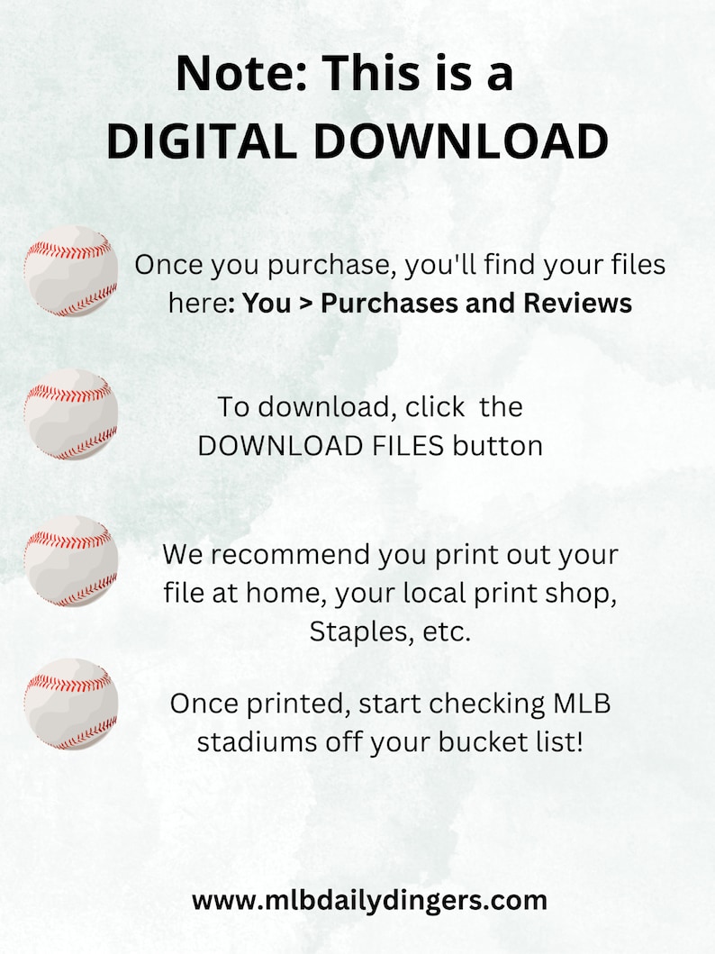 Baseball Stadium Tracker Printable, Baseball Stadium Bucket List, MLB ...