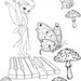 Fairy Coloring Book, Fairytale Fairy Tales Fairies Mushrooms Piano Keys ...