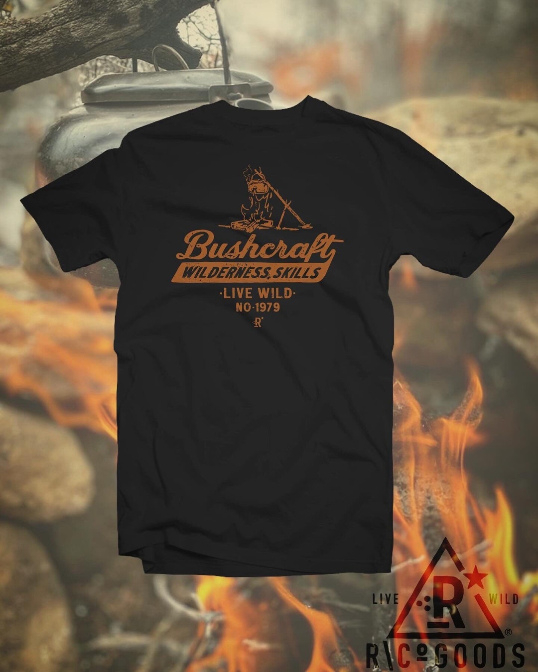 Bushcraft Tshirt, Bushcraft Tee, Bushcraft Clothing, Wilderness Tshirt ...