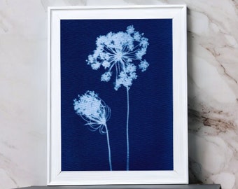 Fine Art Print, Cyanotype, Cyanotype Print, Botanical Art, Art, Nature ...