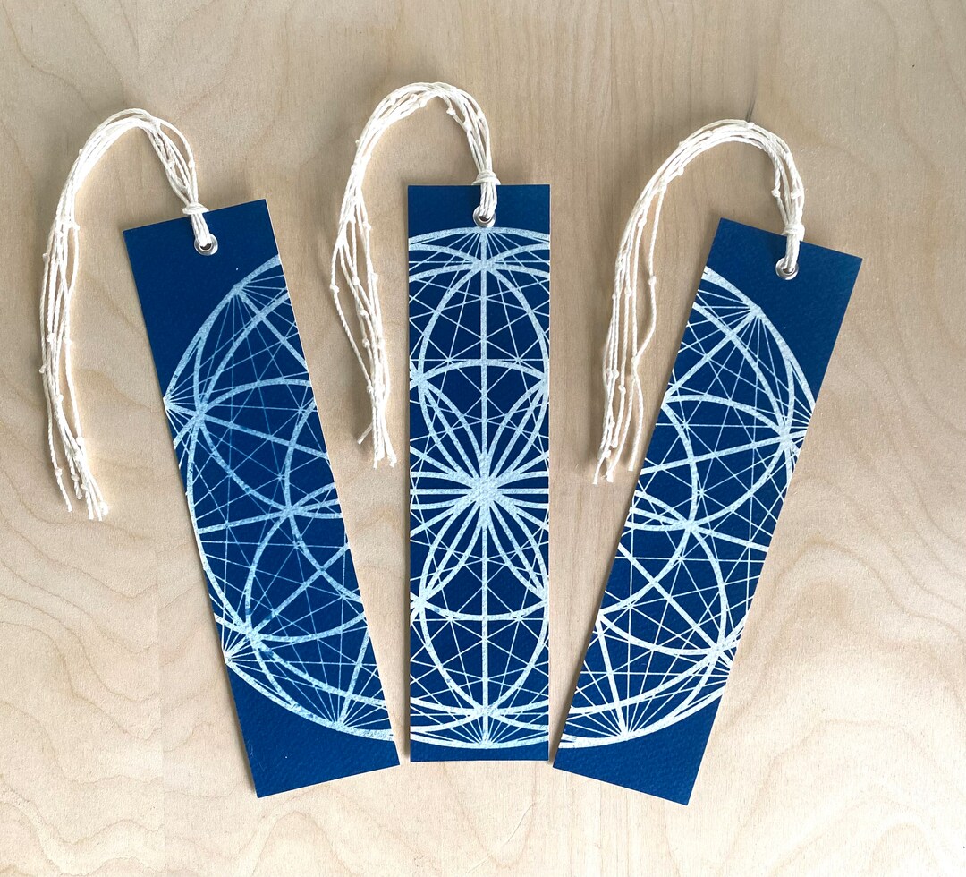 Bookmark Set of 3 Cyanotype Book Accessories Handmade - Etsy