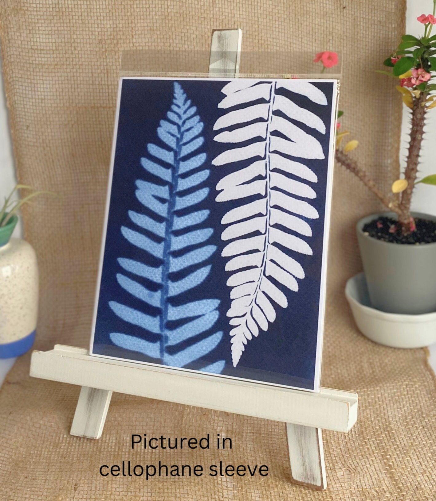 Double Layer Ferns Art, Fine Art Print, Cyanotype Print, Cyanotype ...