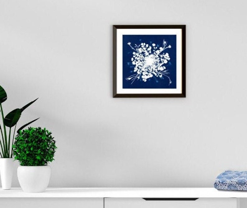 Spring Burst Print, Fine Art Print, Cyanotype Print, Cyanotype ...