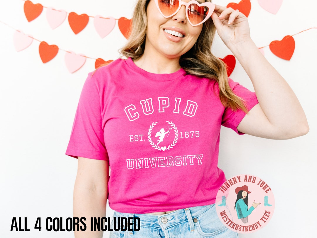 Cupid University PNG + SVG, Cupid Svg, Valentines Svg, Valentine's Day ...